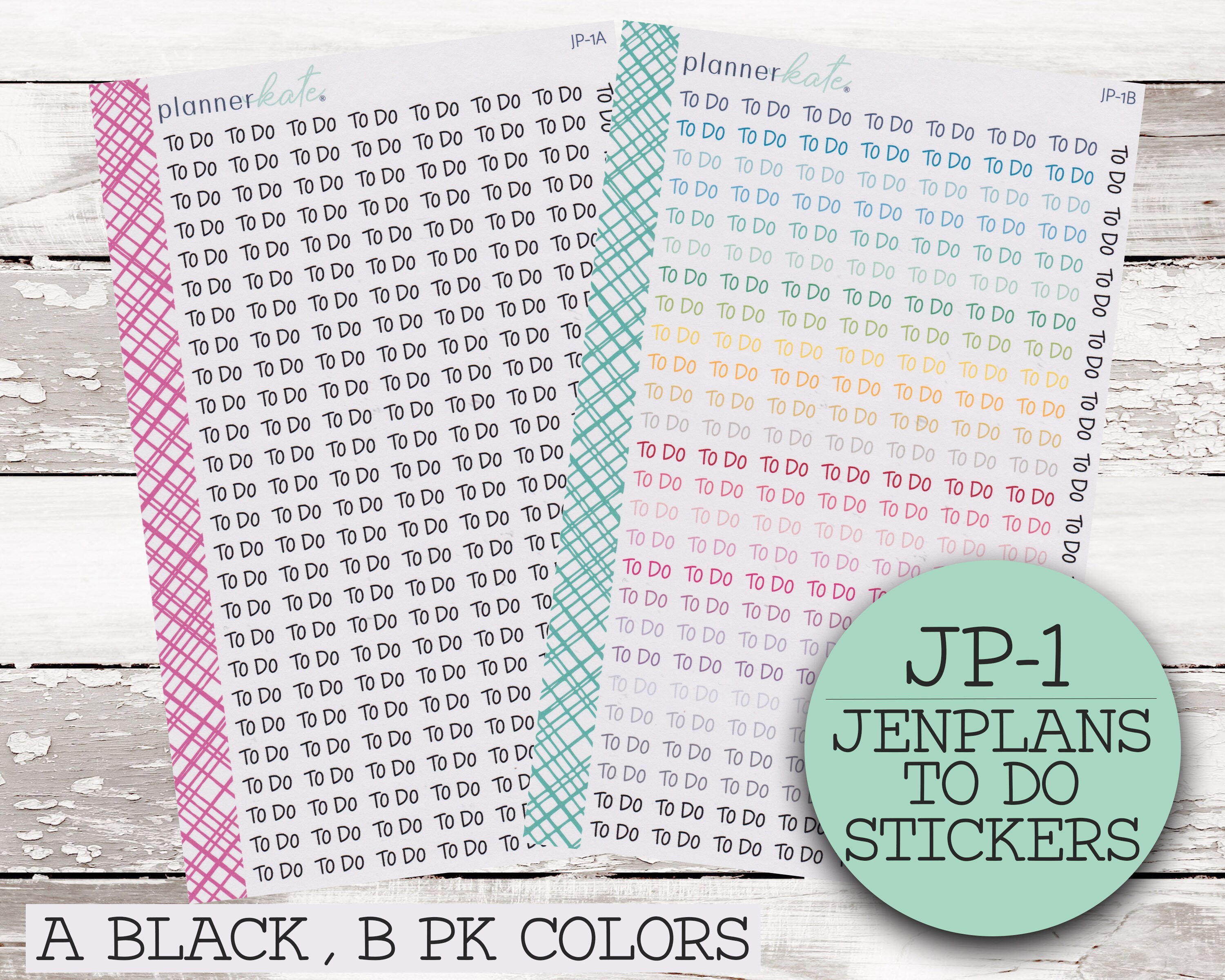 JenPlans Font Weekly Goals Planner Stickers Craft Supplies & Tools ...