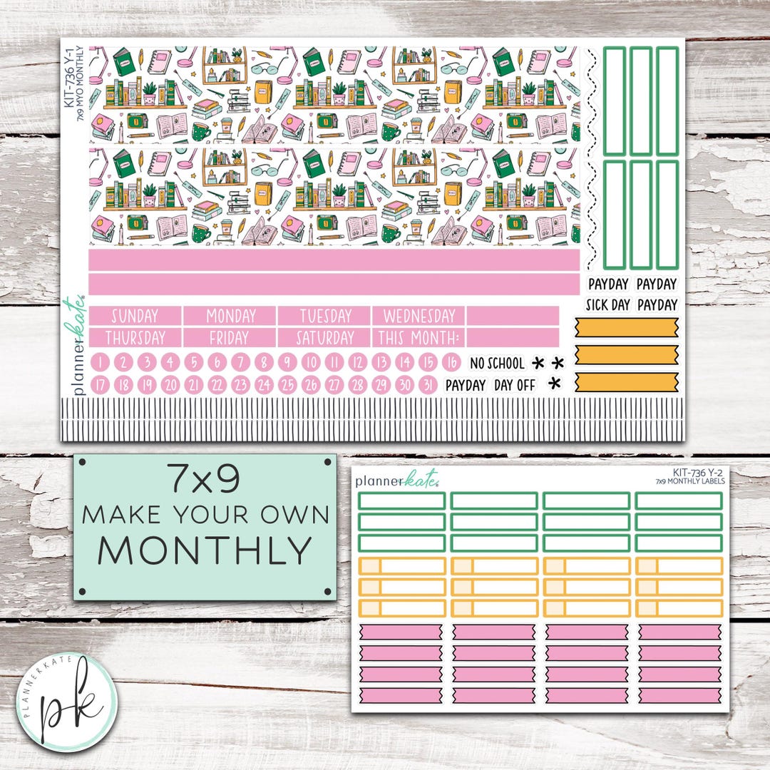 KIT-736 Y - 7x9 "make Your Own" Monthly Kit || "bookworm" - Etsy