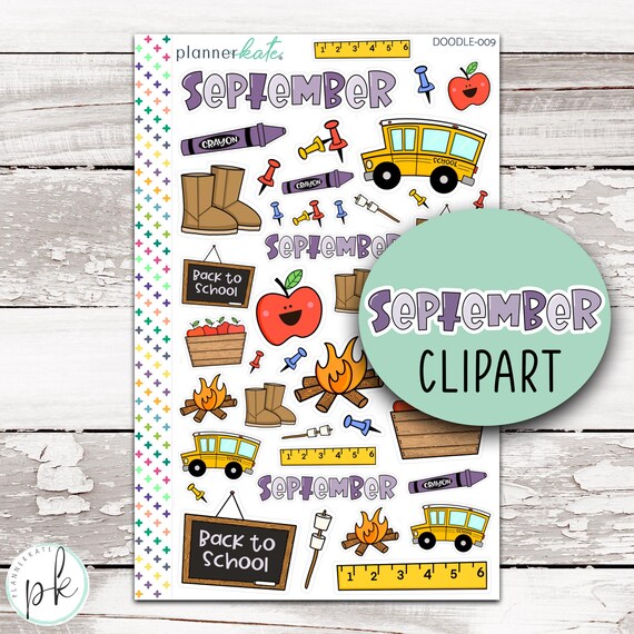 September Schule Clipart Premium Vector | September School Season,