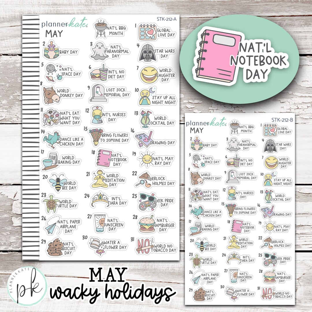 May Wacky Holidays Pastel STK-212 - Etsy