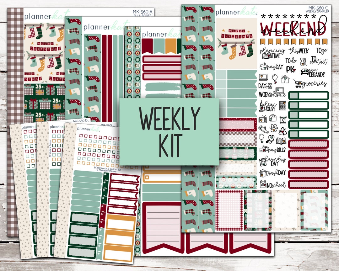 MK-560 WEEKLY stocking Stuffers Weekly Kit Planner Stickers - Etsy
