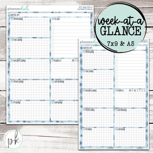 KIT-656 || "let IT Snow" Week-at-a-glance - A5 / 7x9 - Etsy