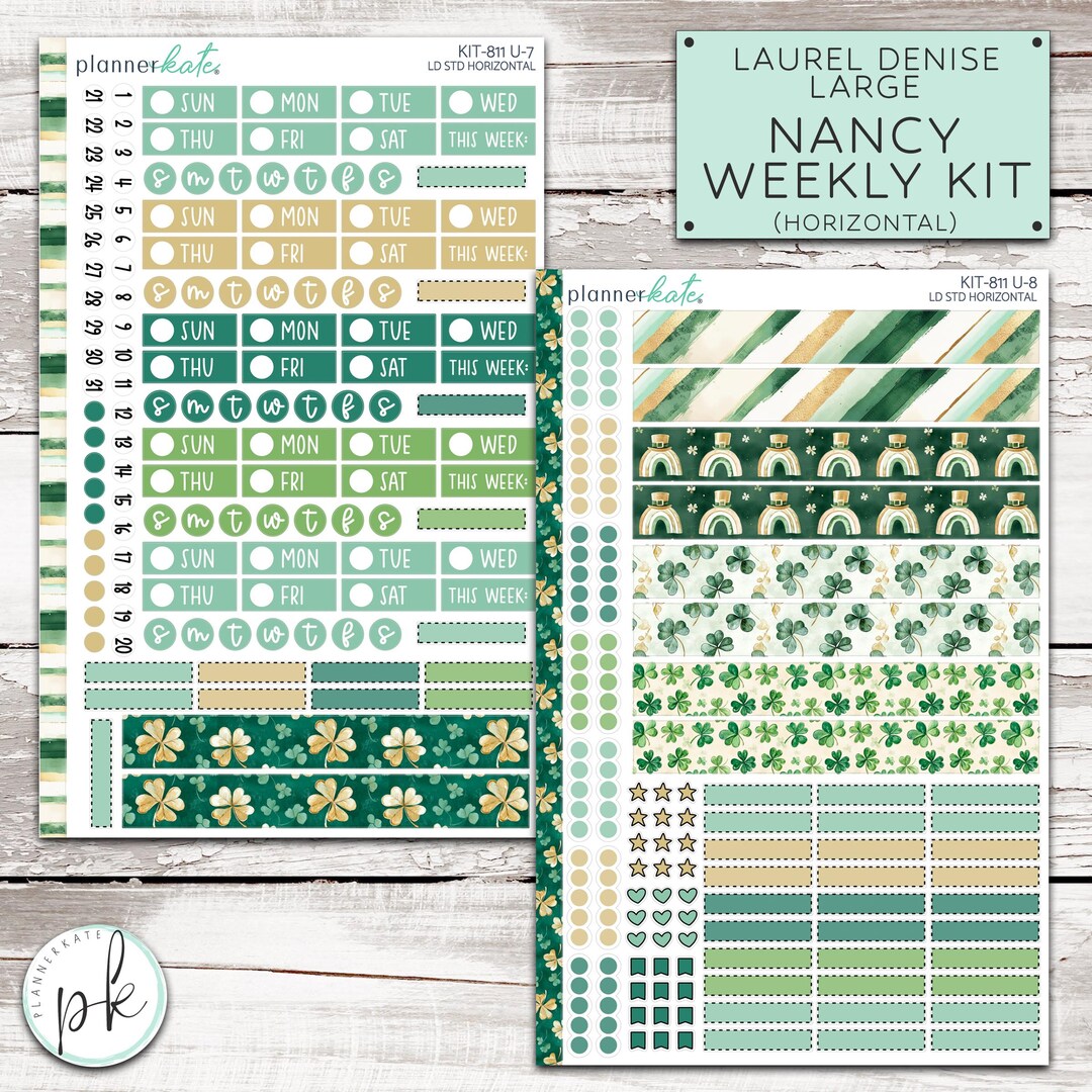 KIT-811 U - Laurel Denise Large Nancy Weekly || "a Little Luck" - Etsy