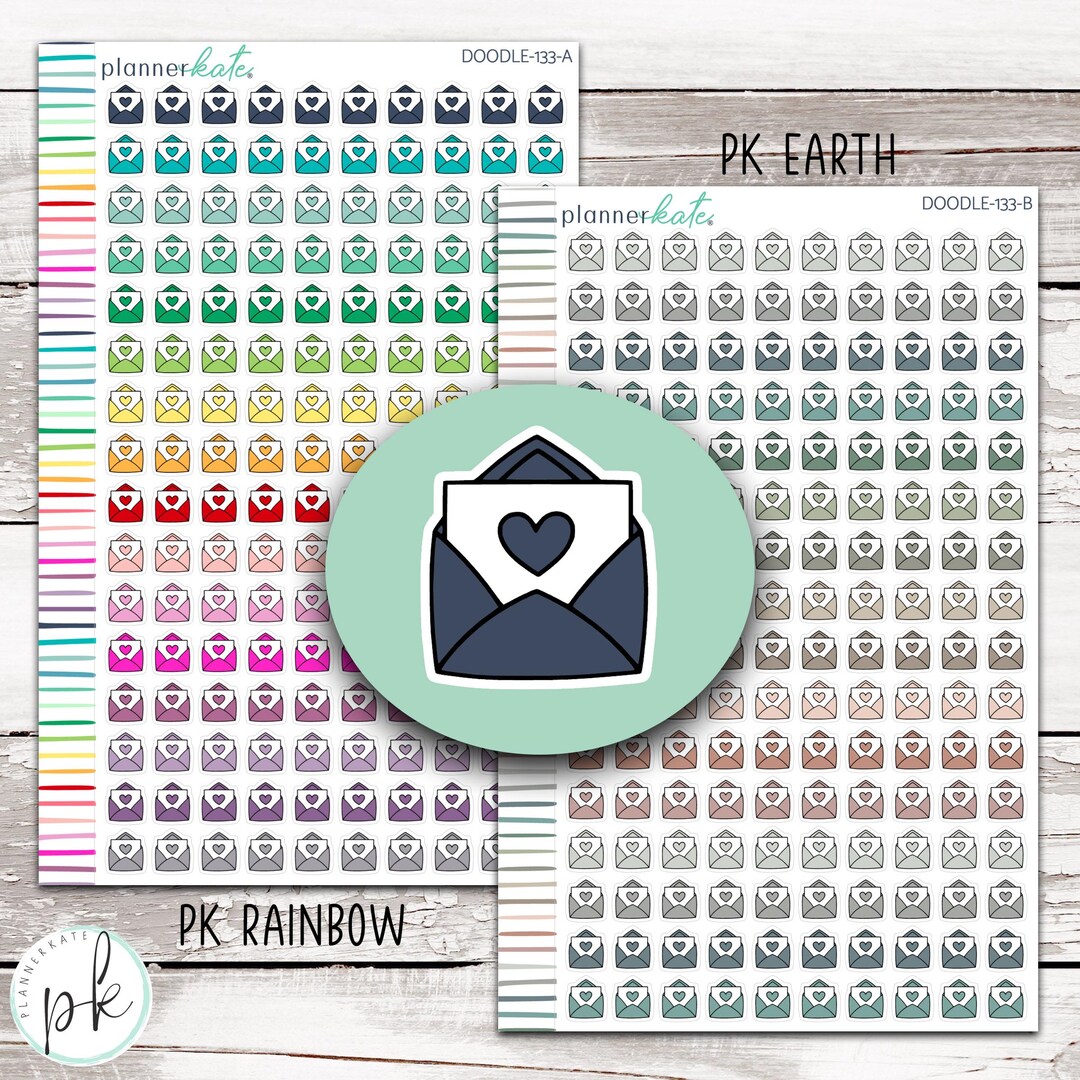DOODLE-133 || Happy Mail / Letter Doodle Stickers - Etsy