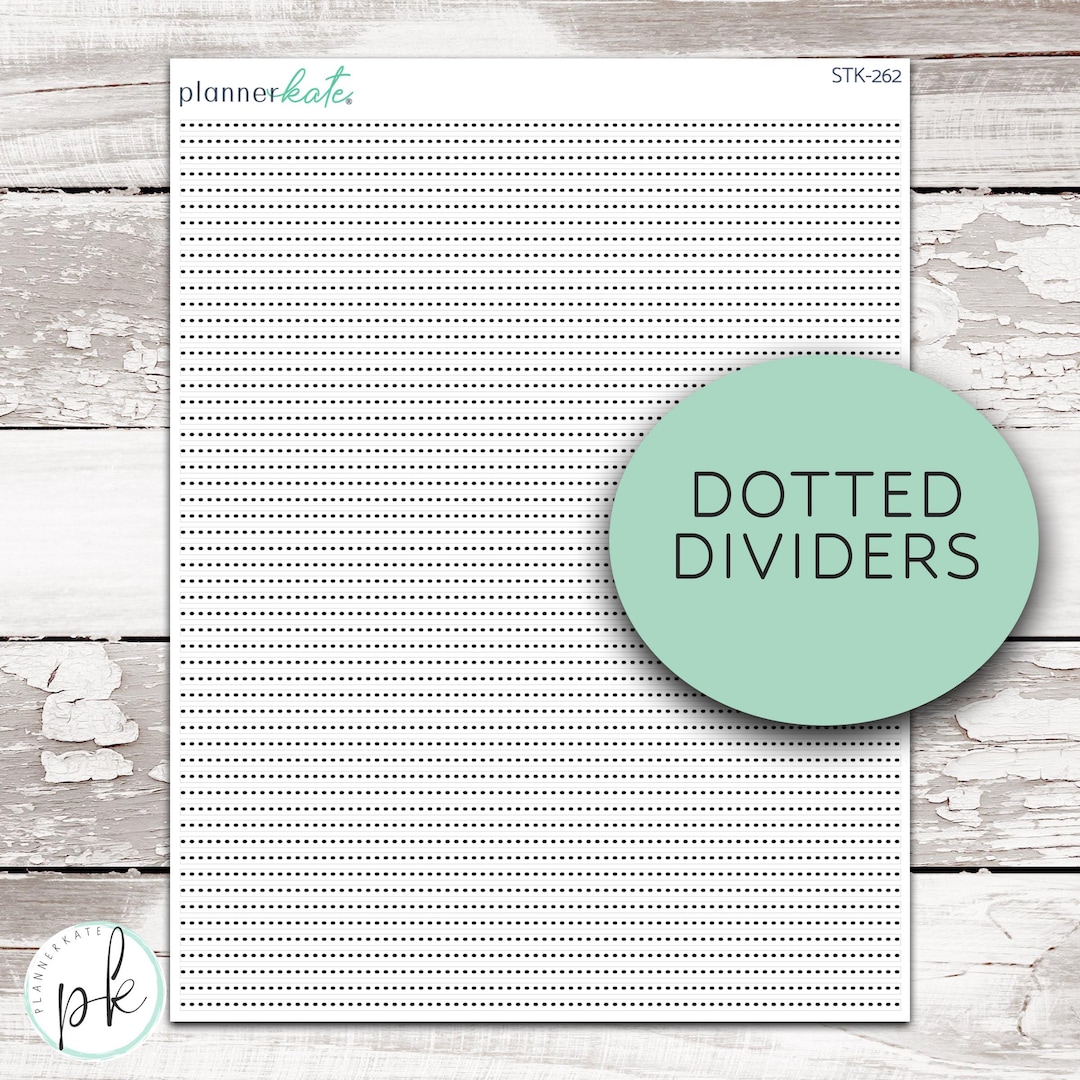 STK-262 || Dotted Dashed Divider Line Stickers - Etsy