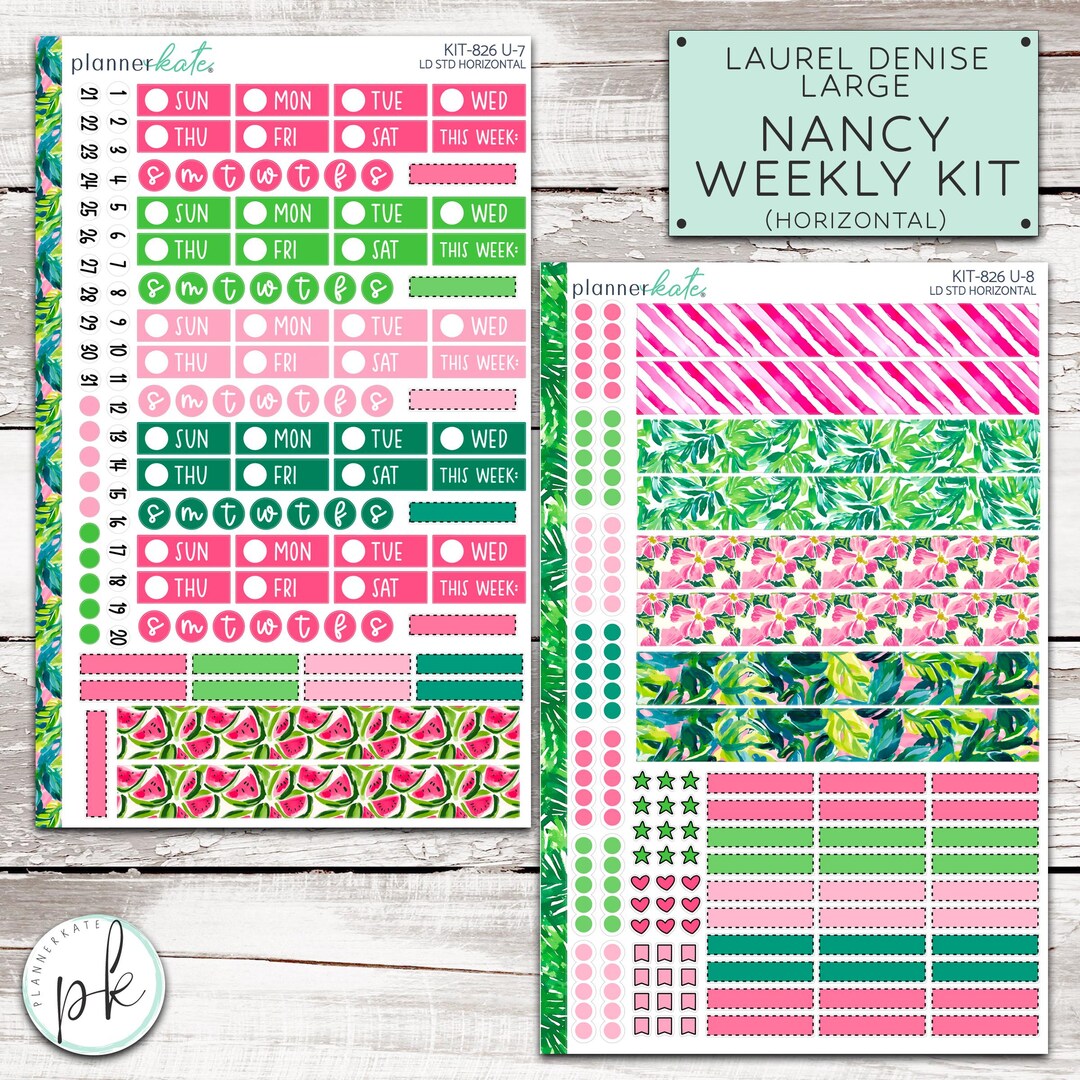 KIT-826 U - Laurel Denise Large Nancy Weekly || "tropical Paradise" - Etsy