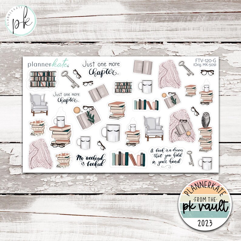 FTV-120 || Book Lover - Weekly Kit Planner Stickers - Vault Kit MK-509 ...
