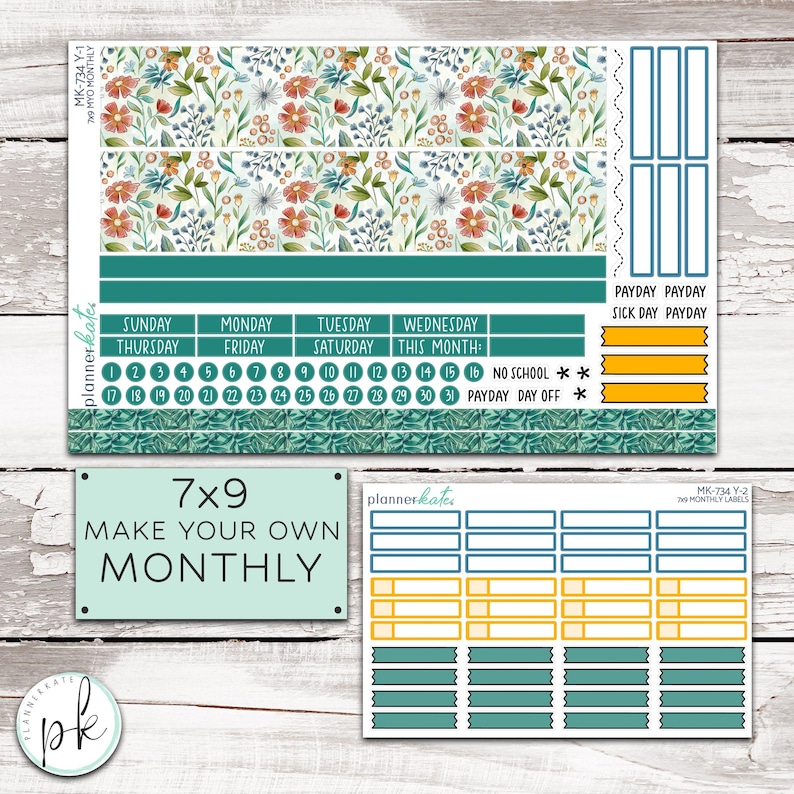MK-734 Y - 7x9 "make Your Own" Monthly Kit || "rainbow Garden" - Etsy