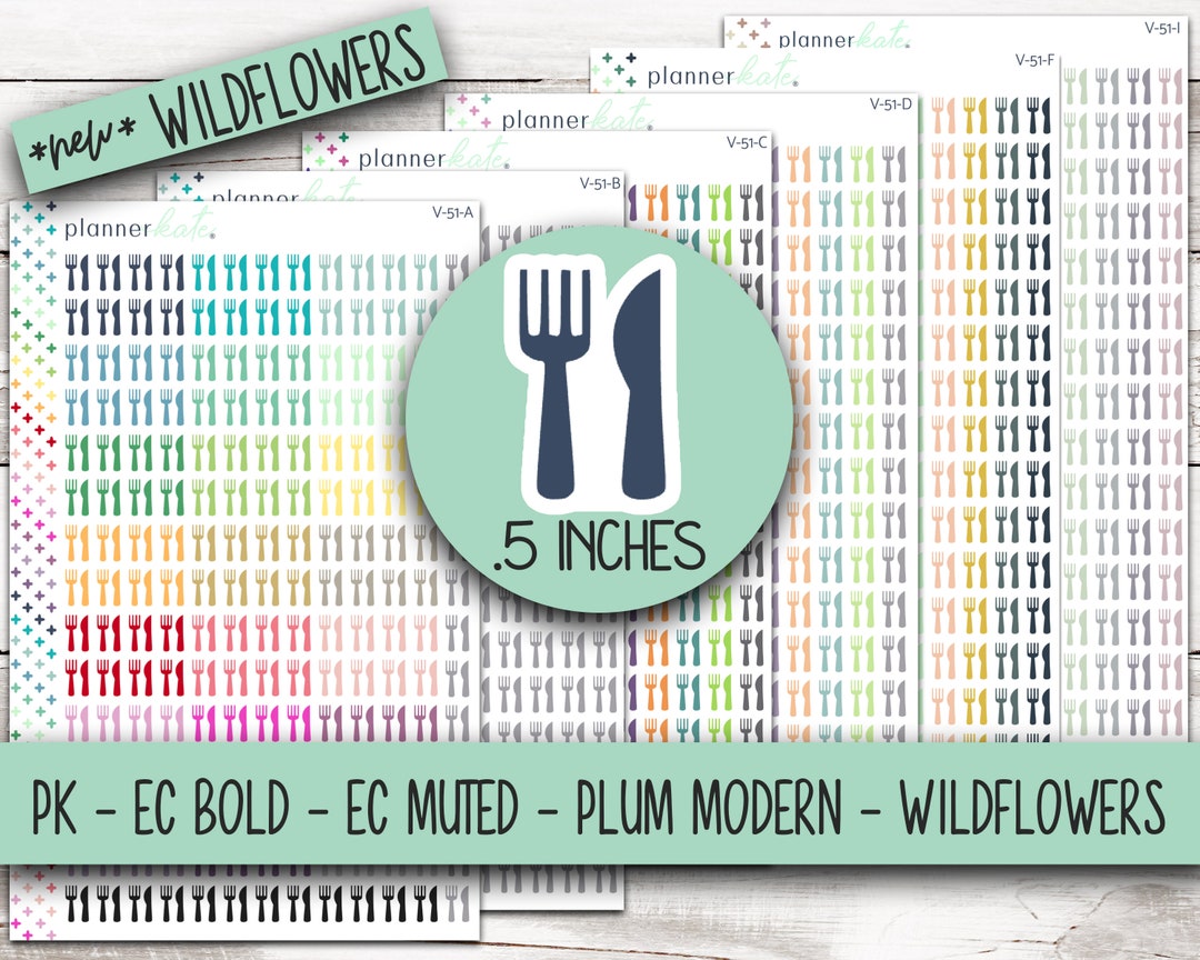 V-51 Fork & Knife Stickers - Etsy