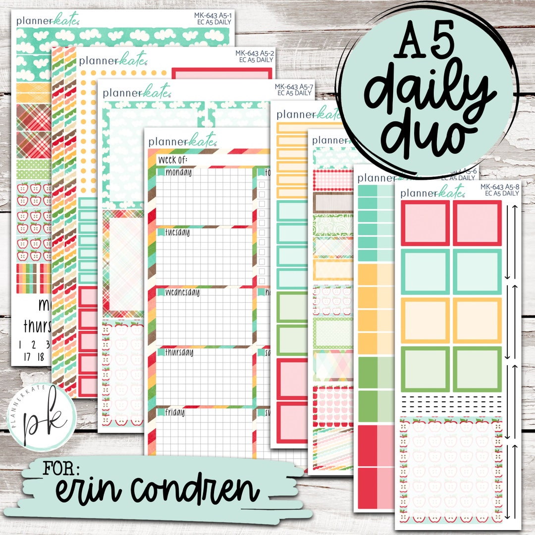 MK-643 EC A5 Daily Duo a is for Apple A5 Daily Duo Kit - Etsy