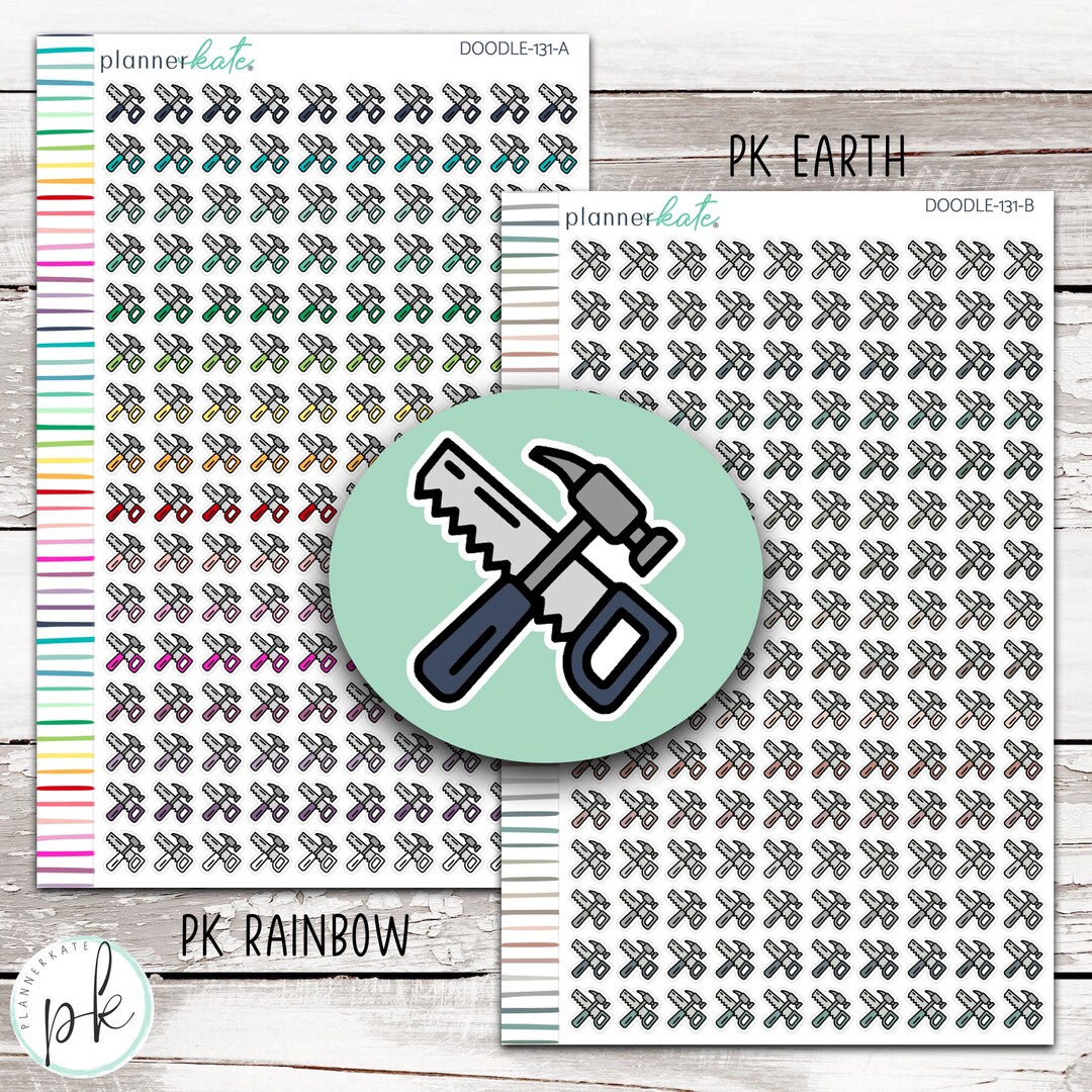 DOODLE-131 || TOOLS / HANDYMAN Doodle Planner Stickers - Etsy