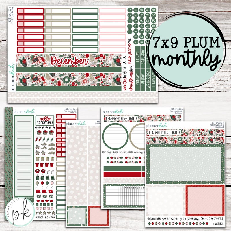 Monthly to Plum - Etsy