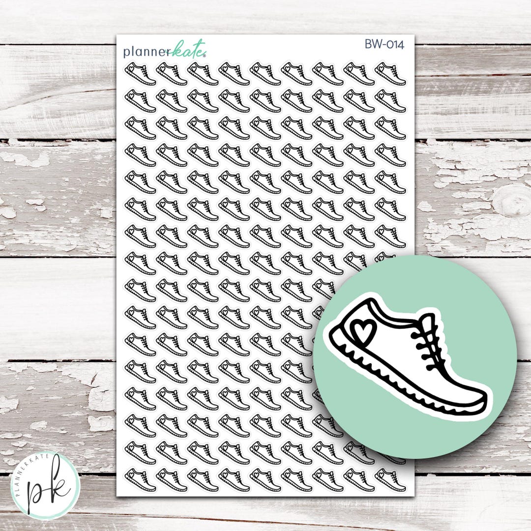 BW-14 || RUNNING SHOE Icon Sticker - Etsy