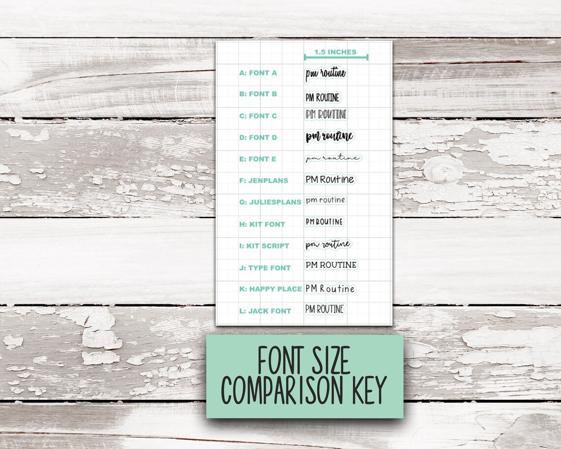 FONT-9 PM ROUTINE Scripts 12 Font Options - Etsy