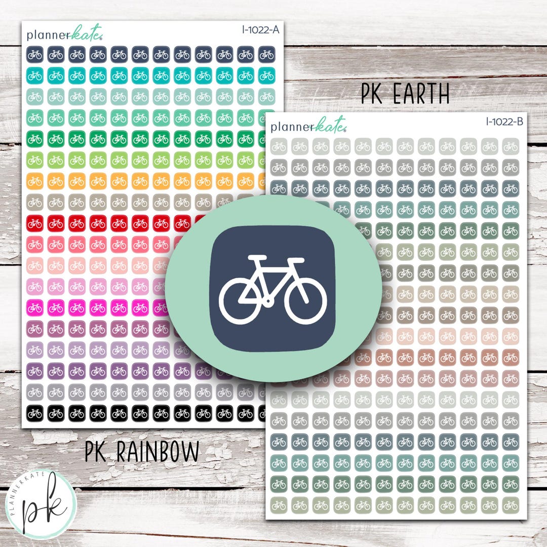 I-1022 || BIKE / CYCLING Itty Bitty Icon Sticker - Etsy