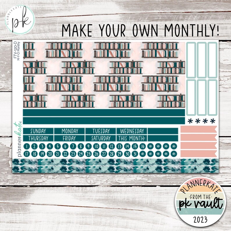 FTV-120 || Book Lover - Weekly Kit Planner Stickers - Vault Kit MK-509 ...