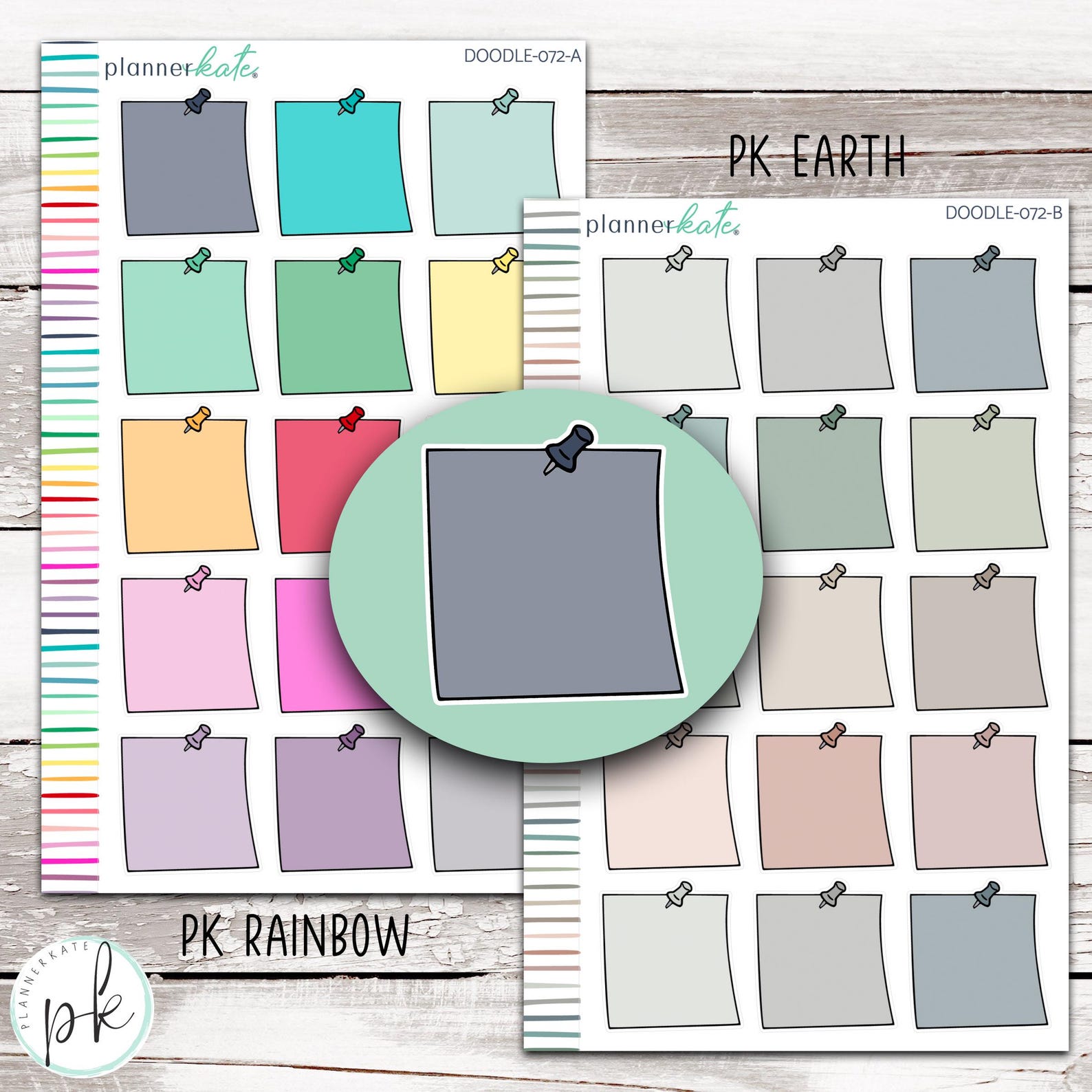 DOODLE-072 || LARGE STICKY Note Doodle Planner Stickers - Etsy