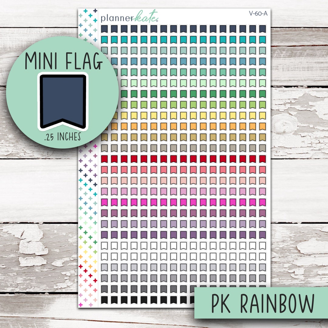 Mini Flag Doodle Stickers - PK Rainbow || V-60 - Etsy