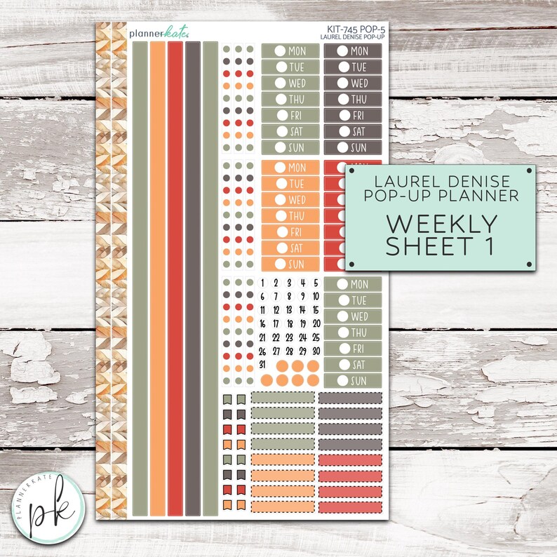 KIT-745 POP - Laurel Denise Pop-up Planner || "fall Fling" - Etsy