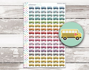 School Bus Planner Stickers - Etsy