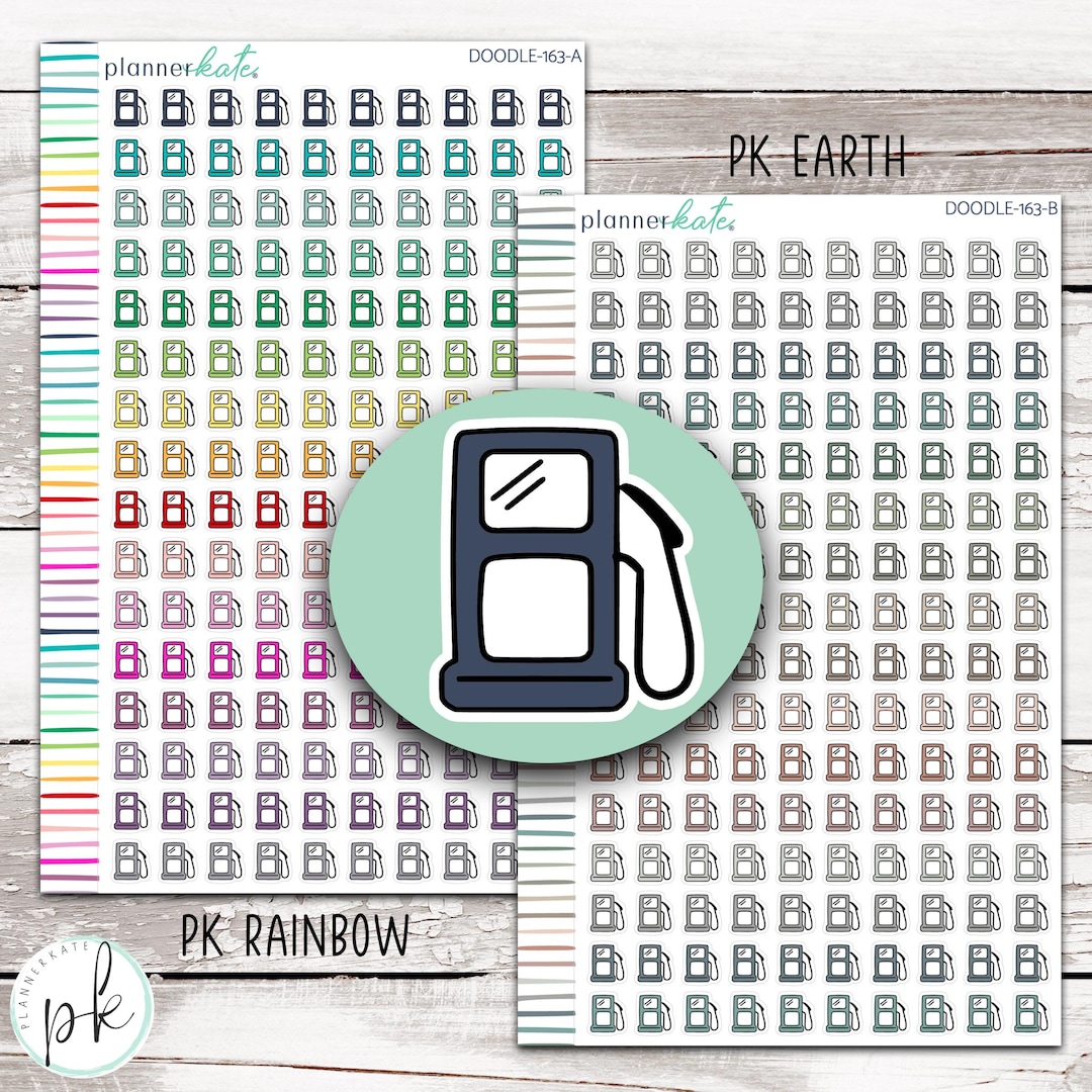 DOODLE-163 || GAS / FILL up Doodle Planner Stickers - Etsy
