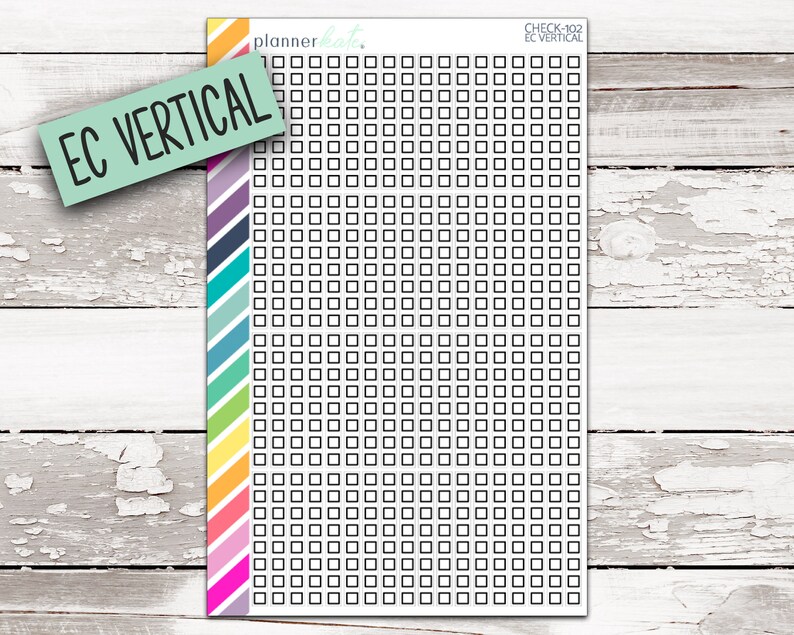 CHECK-102 7x9 EC VERTICAL Checklist Planner Stickers - Etsy