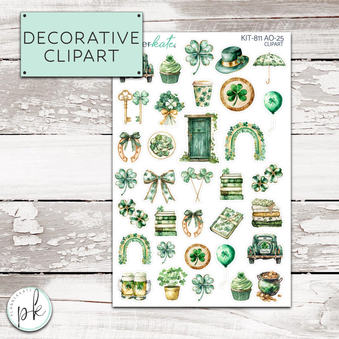 KIT-811 CLIPART || "a Little Luck" Kit Add Ons - Etsy