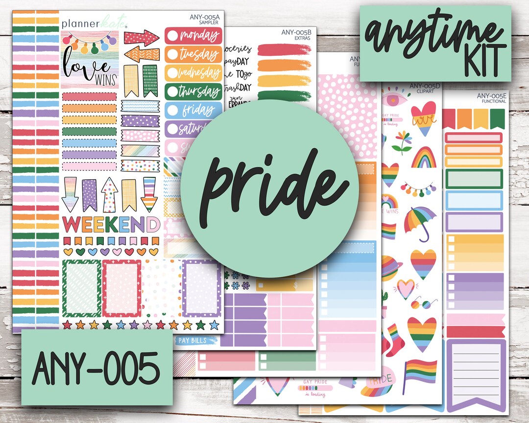 ANY-005 || RAINBOW PRIDE - Weekly Kit Planner Stickers - Etsy