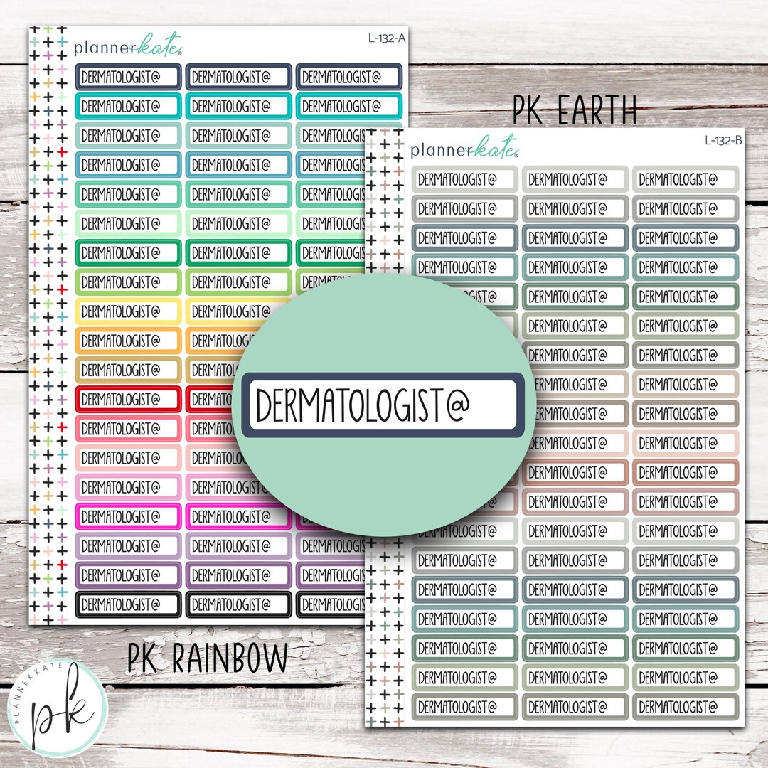 L-132 DERMATOLOGIST Color Script Stickers - Etsy