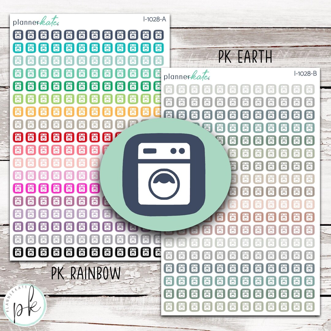 I-1028 || LAUNDRY Itty Bitty Icon Sticker - Etsy