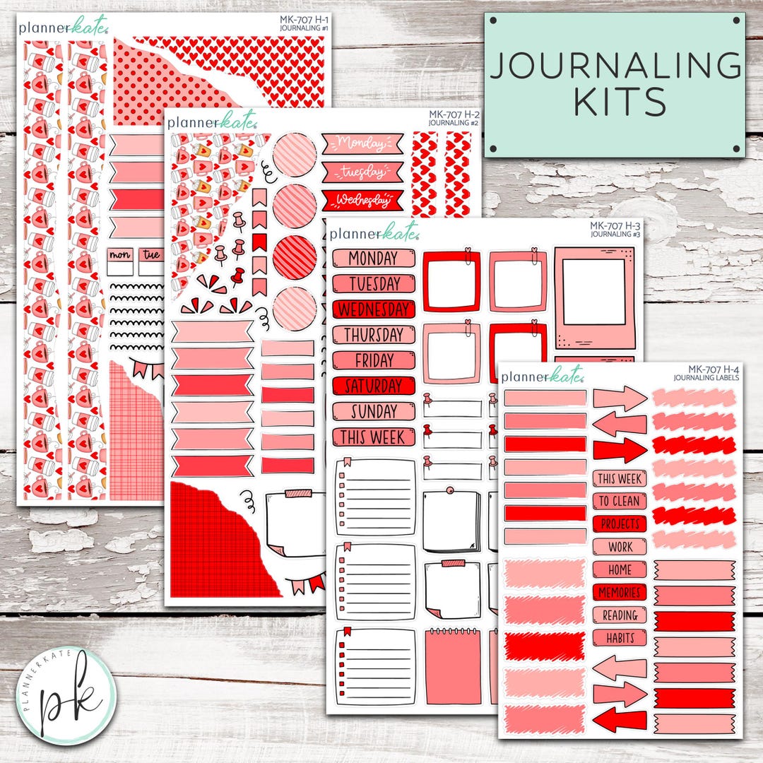 50% Off!mk-707 H JOURNALING || "love U A Latte" Kit - Etsy