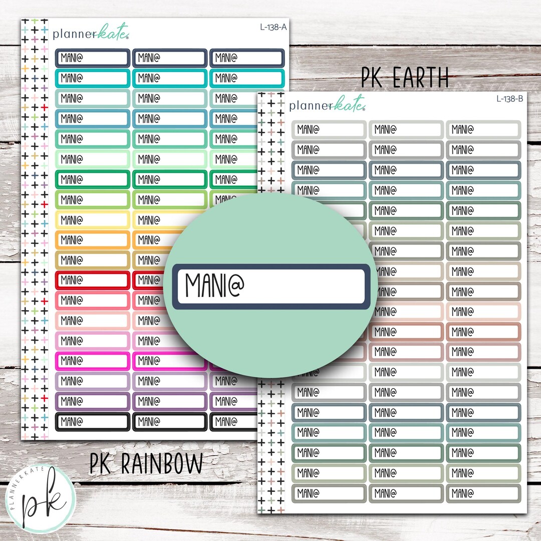 L-138 || MANICURE / MANI Color Script Stickers - Etsy