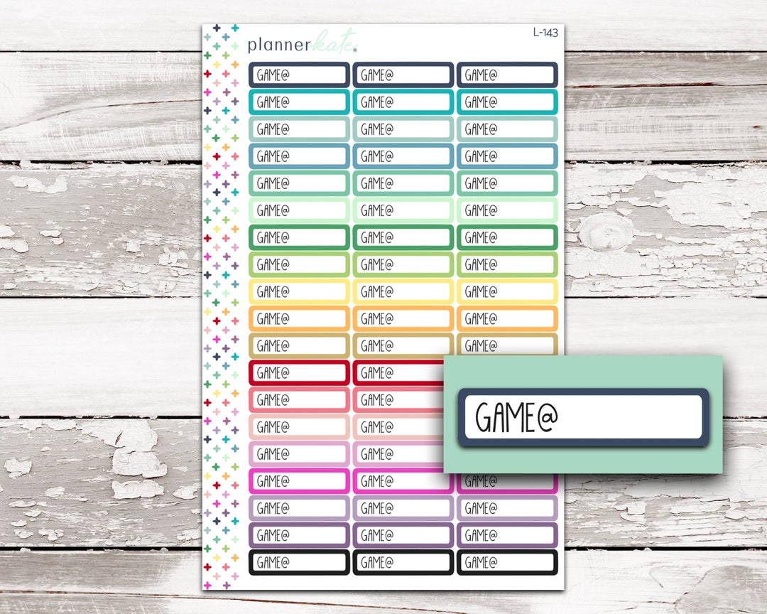 L-143 || GAME Planner Stickers - Color Script - Etsy