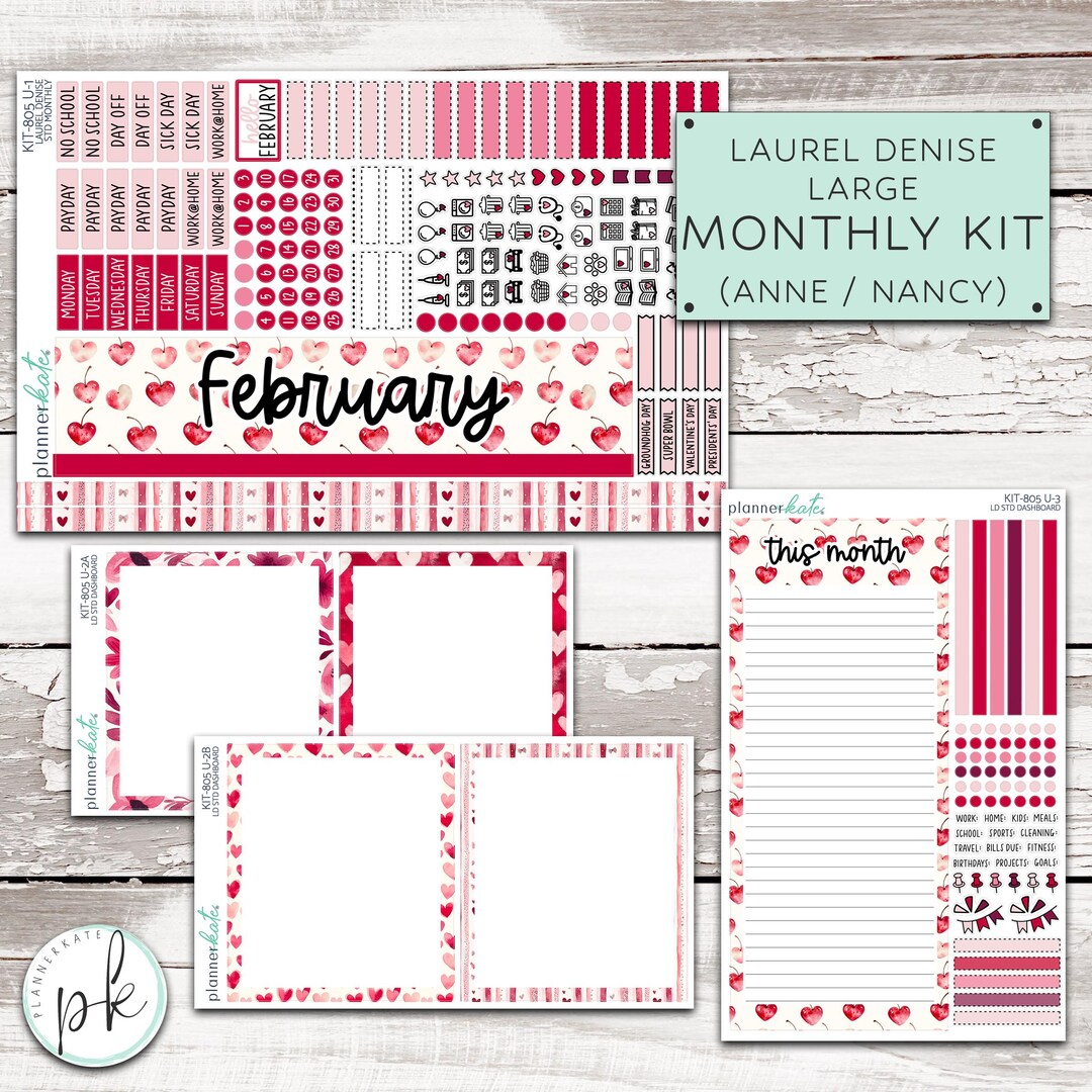 KIT-805 U - Laurel Denise Anne / Nancy Large Monthly || "cherry Crush ...