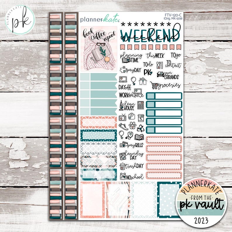 FTV-120 || Book Lover - Weekly Kit Planner Stickers - Vault Kit MK-509 ...
