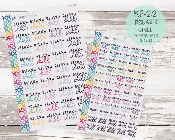 KF-22 relax Chill Kit Font Scripts Standard | Etsy