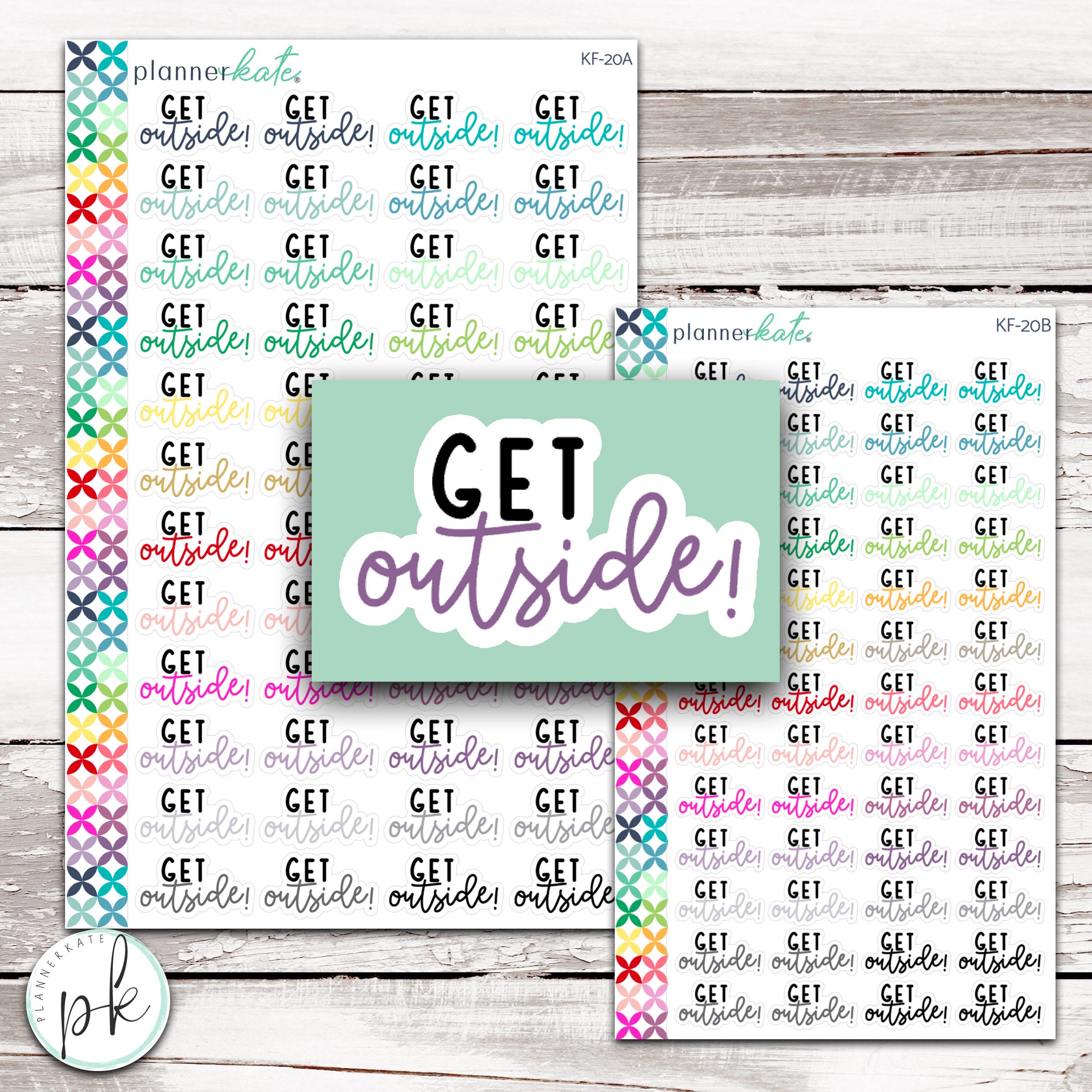 KF-20 || "get Outside" Kit Font Scripts - Standard & Mini Size - Etsy
