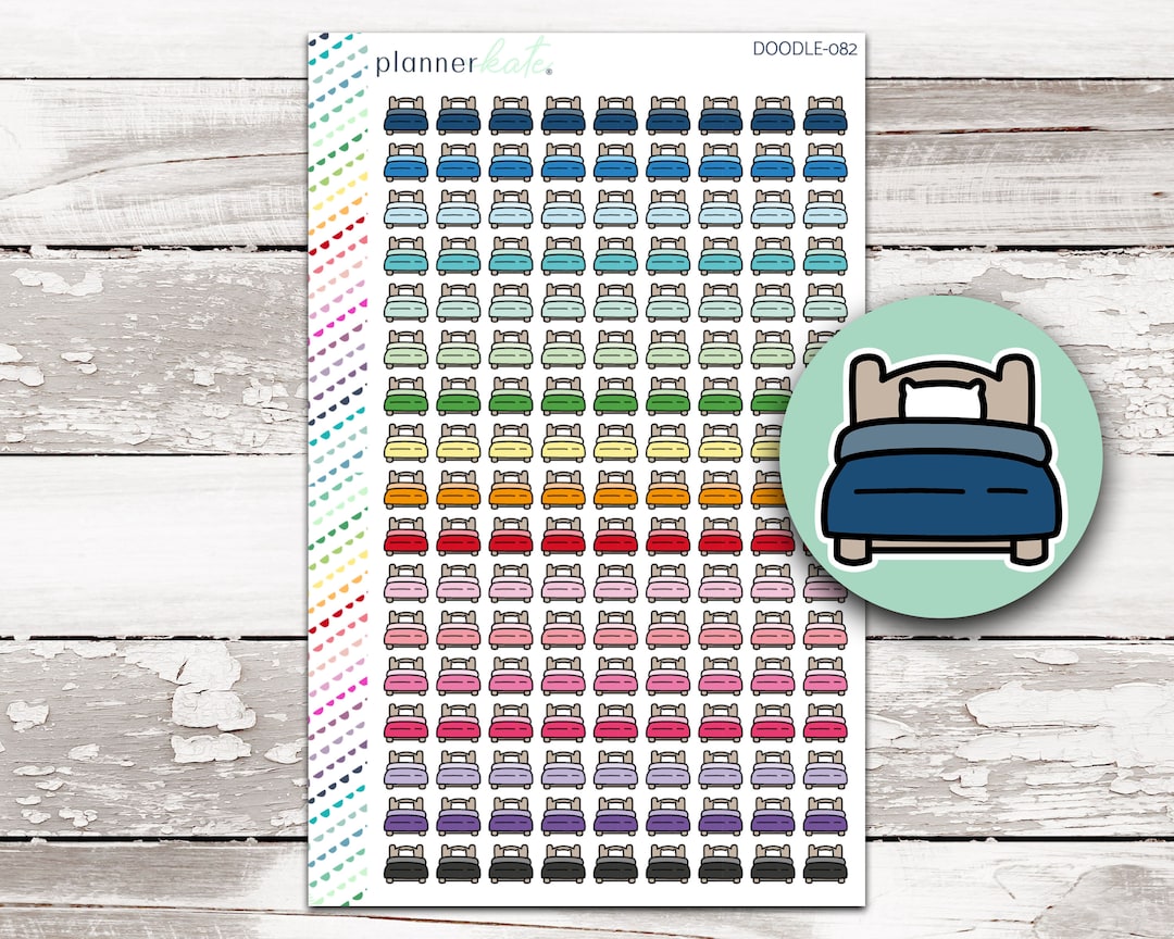 DOODLE-82 BED Doodle Stickers - Etsy