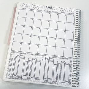 STK-193 || Monthly Bookshelf Stickers for Dashboard Bottom Box (A5 ...