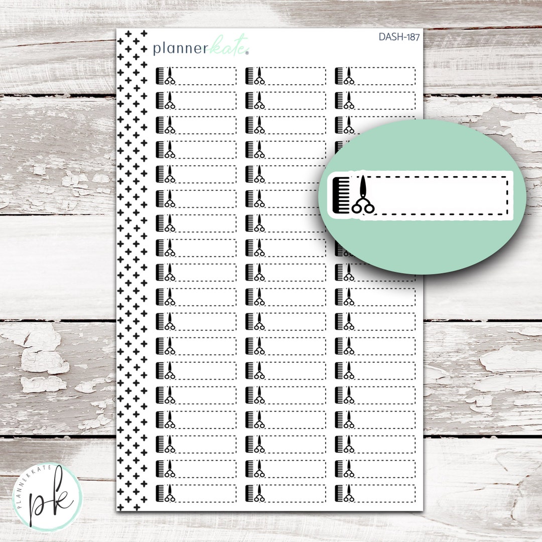 DASH-187 || HAIRCUT Dash Icon Planner Stickers - Etsy