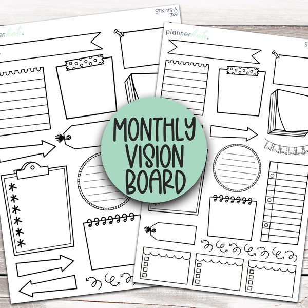 Vision Board Stickers - Etsy