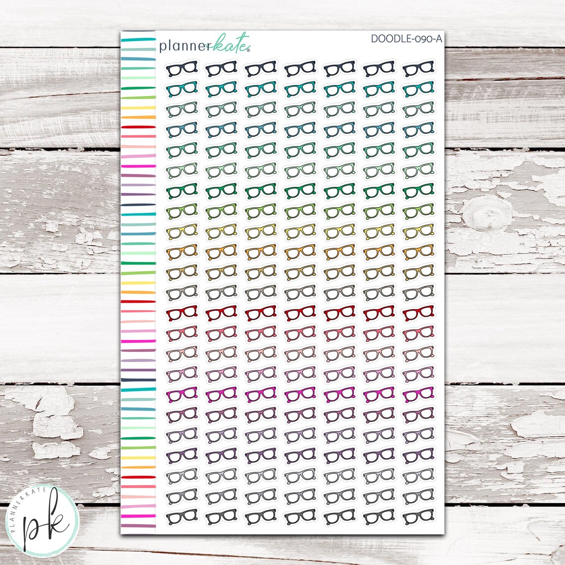 DOODLE-90 || EYE GLASSES Doodle Stickers - Etsy