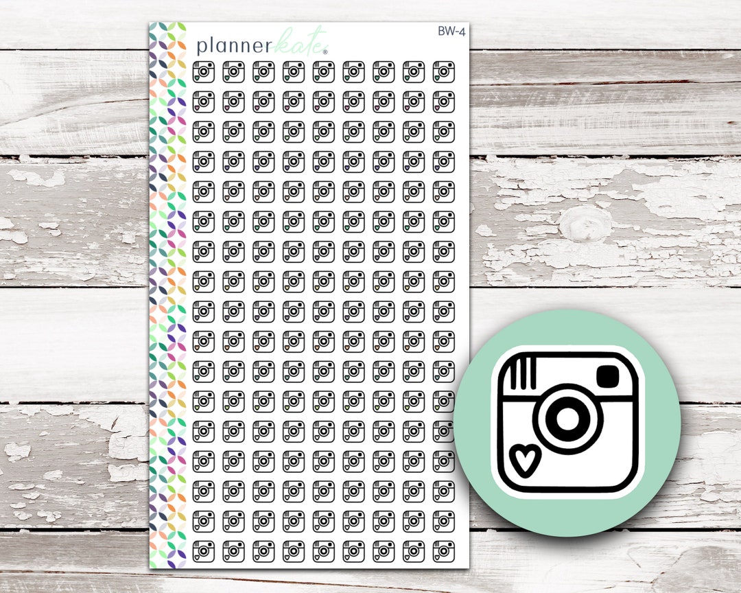 BW-4 INSTAGRAM Icon Sticker - Etsy