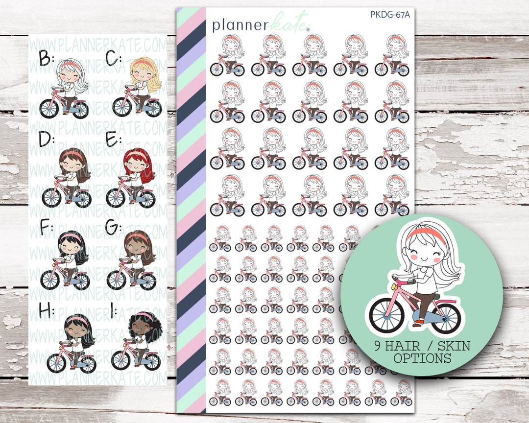 PKDG-67 || BIKE PK Doodle Girl Stickers (9 Variations) - Etsy