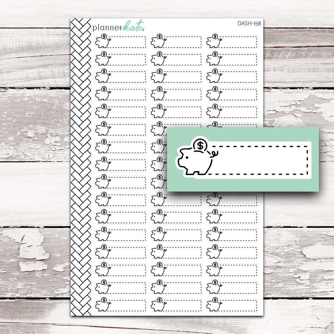 DASH-158 || SAVINGS / BANK Dash Icon Planner Stickers - Etsy