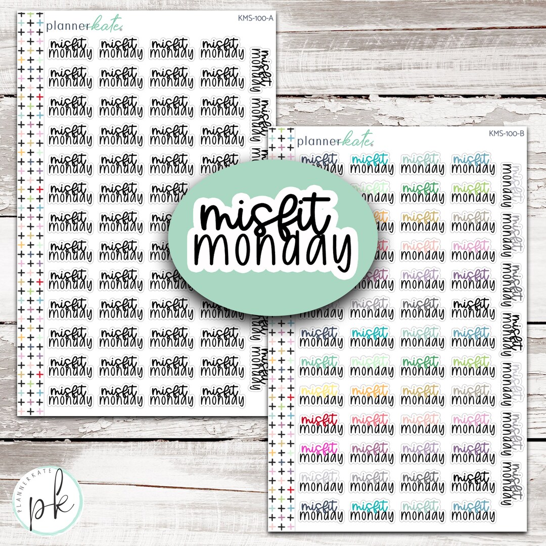 KMS-100 MISFIT MONDAY Kit Mixed Scripts - Etsy