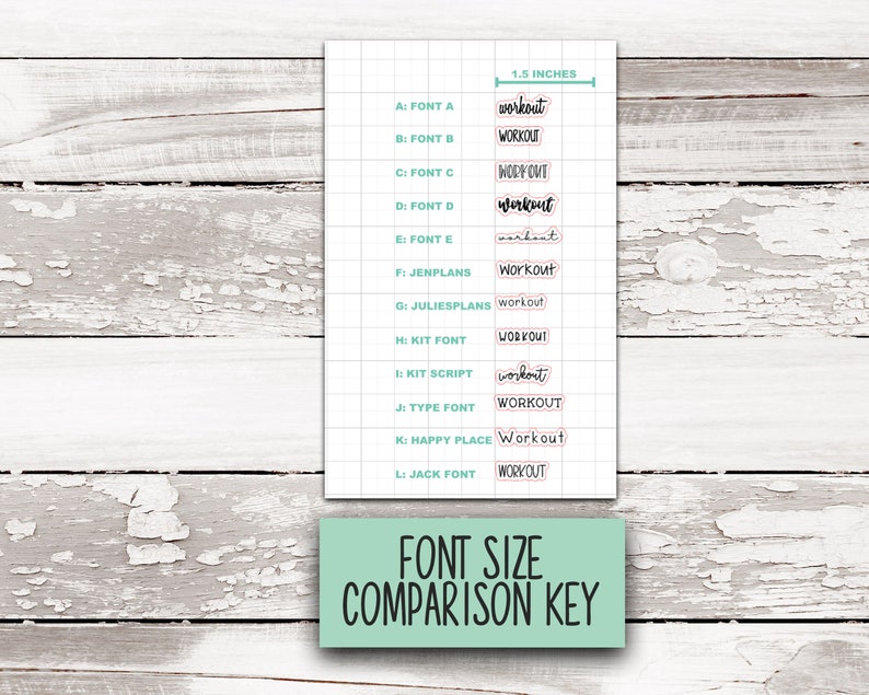 FONT-11 WORKOUT Scripts 12 Font Options - Etsy