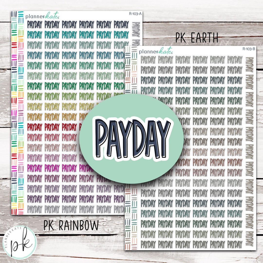 R-103 || PAYDAY Large Script Stickers - Etsy