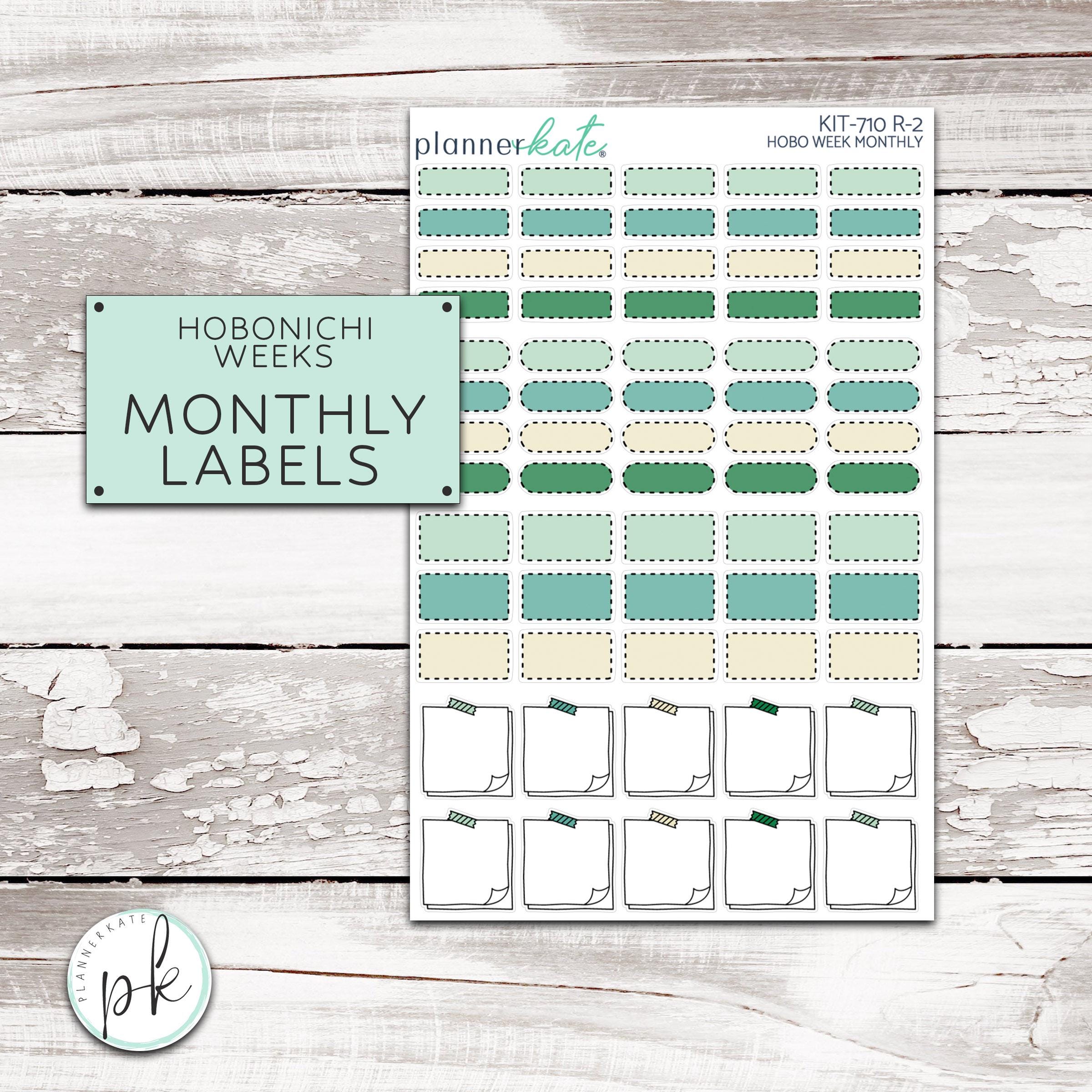 KIT-710 R1-2 - Hobonichi Weeks Monthly || "green Corner" - Etsy
