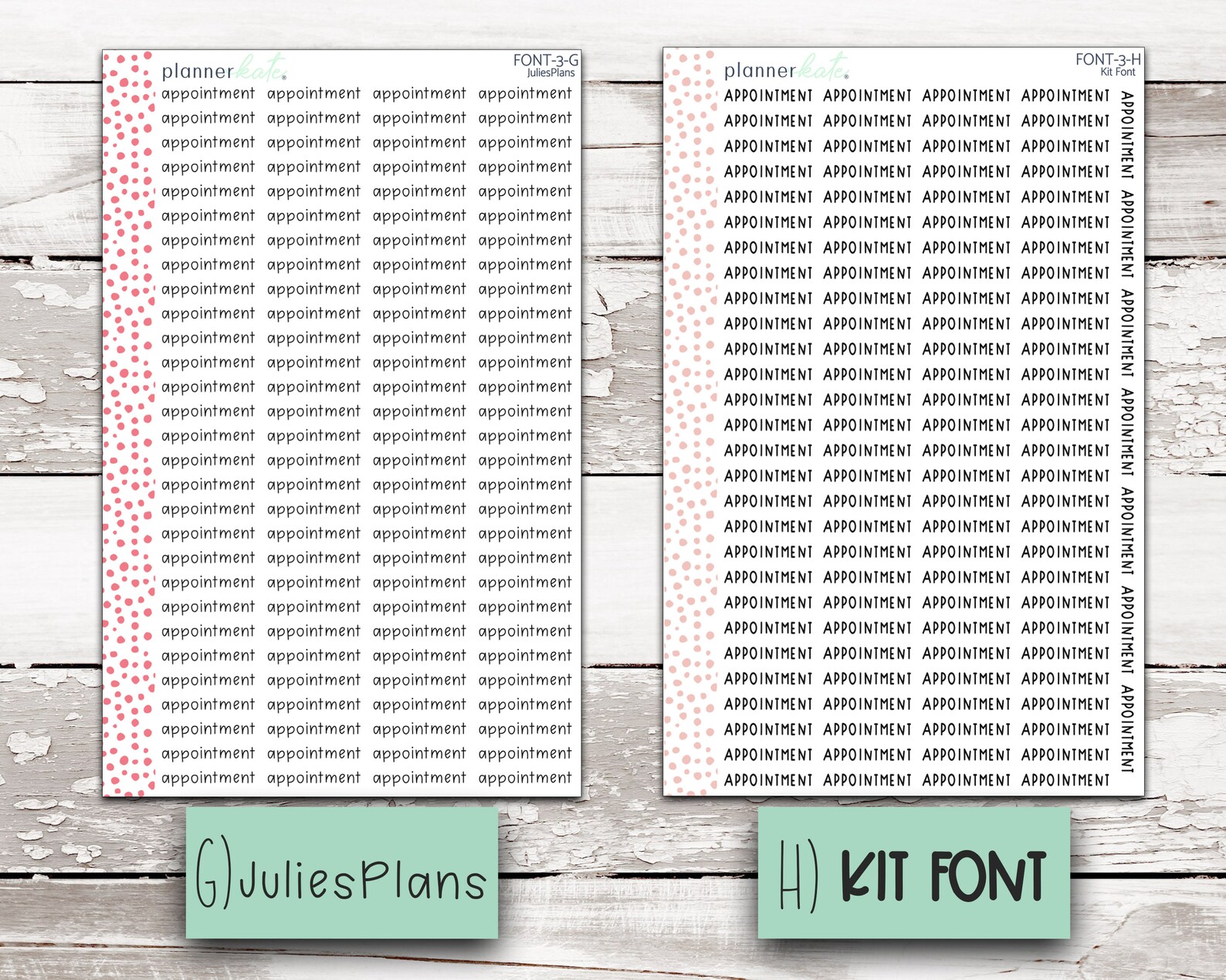 FONT-3 APPOINTMENT Scripts 12 Font Options - Etsy